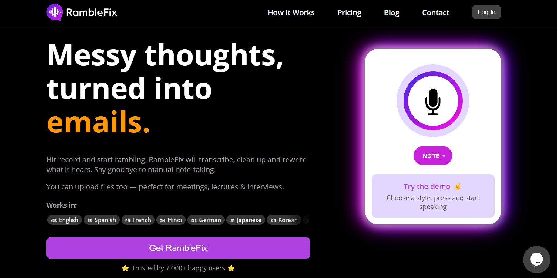 RambleFix - best for mimicking your writing style - Applied AI Tools